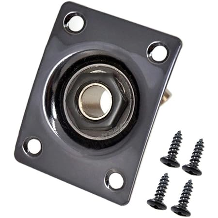 Amazon.com: KAISH Black Brass American Thread Electric Guitar Jackplate ...