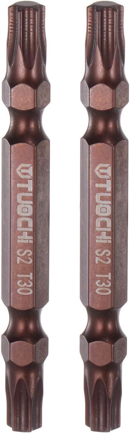 HARFINGTON 2pcs T30 Magnetic Double-Ended Screwdriver Bits 65mm/2.56 ...