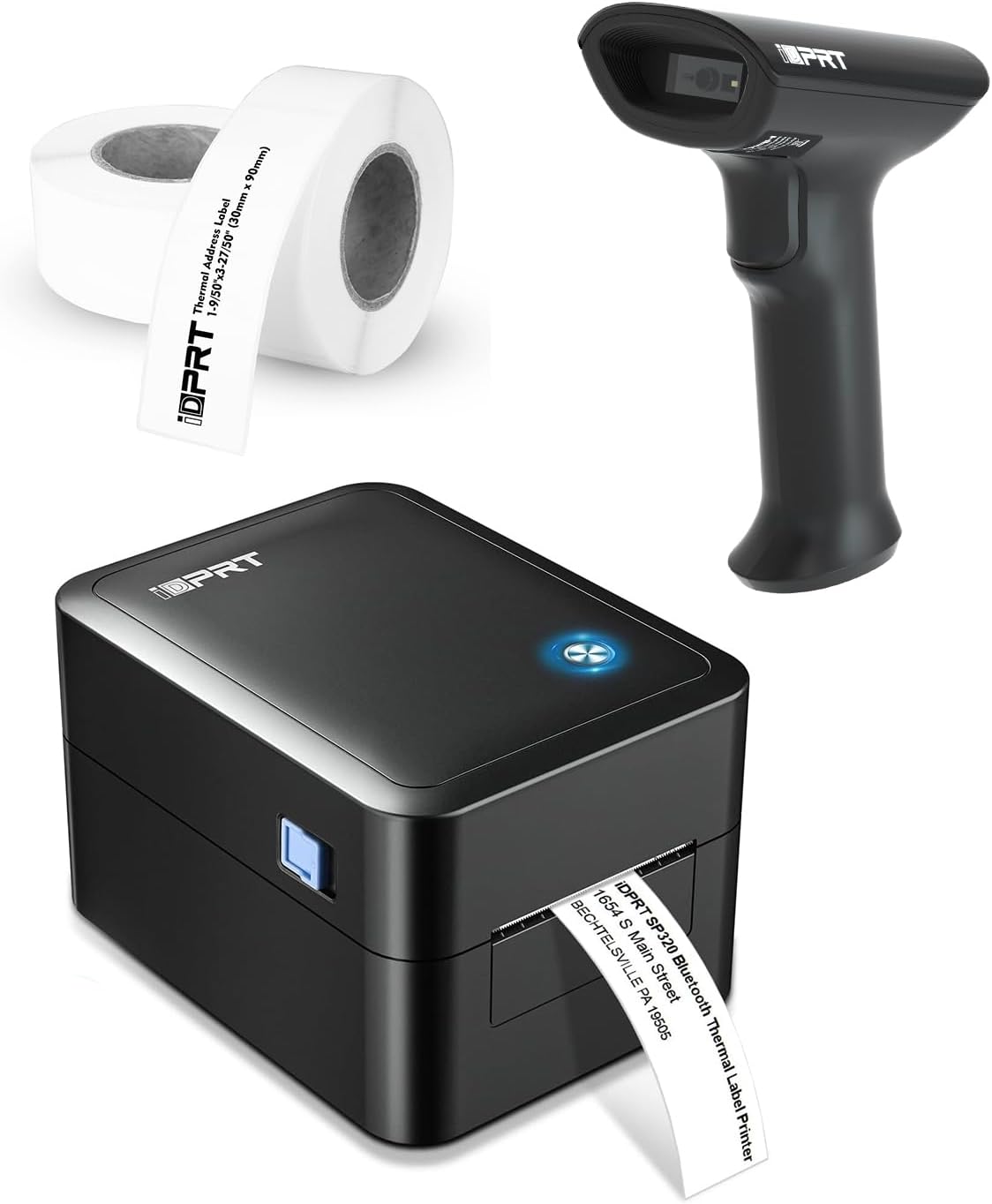 Amazon.com: iDPRT Thermal Label Printer SP320 1D 2D Barcode Scanner ...