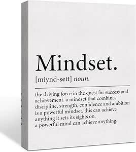 Amazon.com: Mindset Definition Canvas Poster Motivational Mindset Quote ...