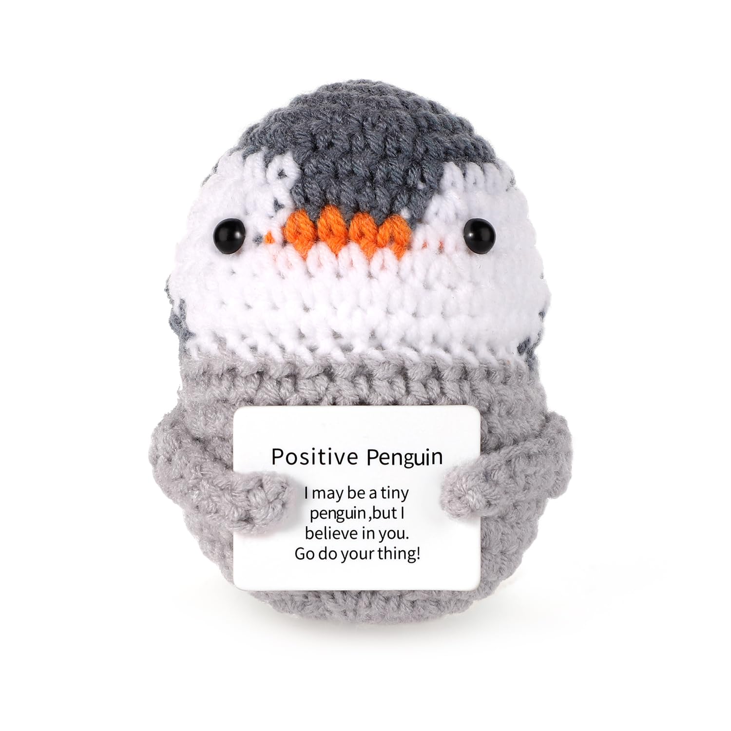 SAVITA Funny Positive Penguin, 3.5 Inch Knitted Penguin Toy with ...