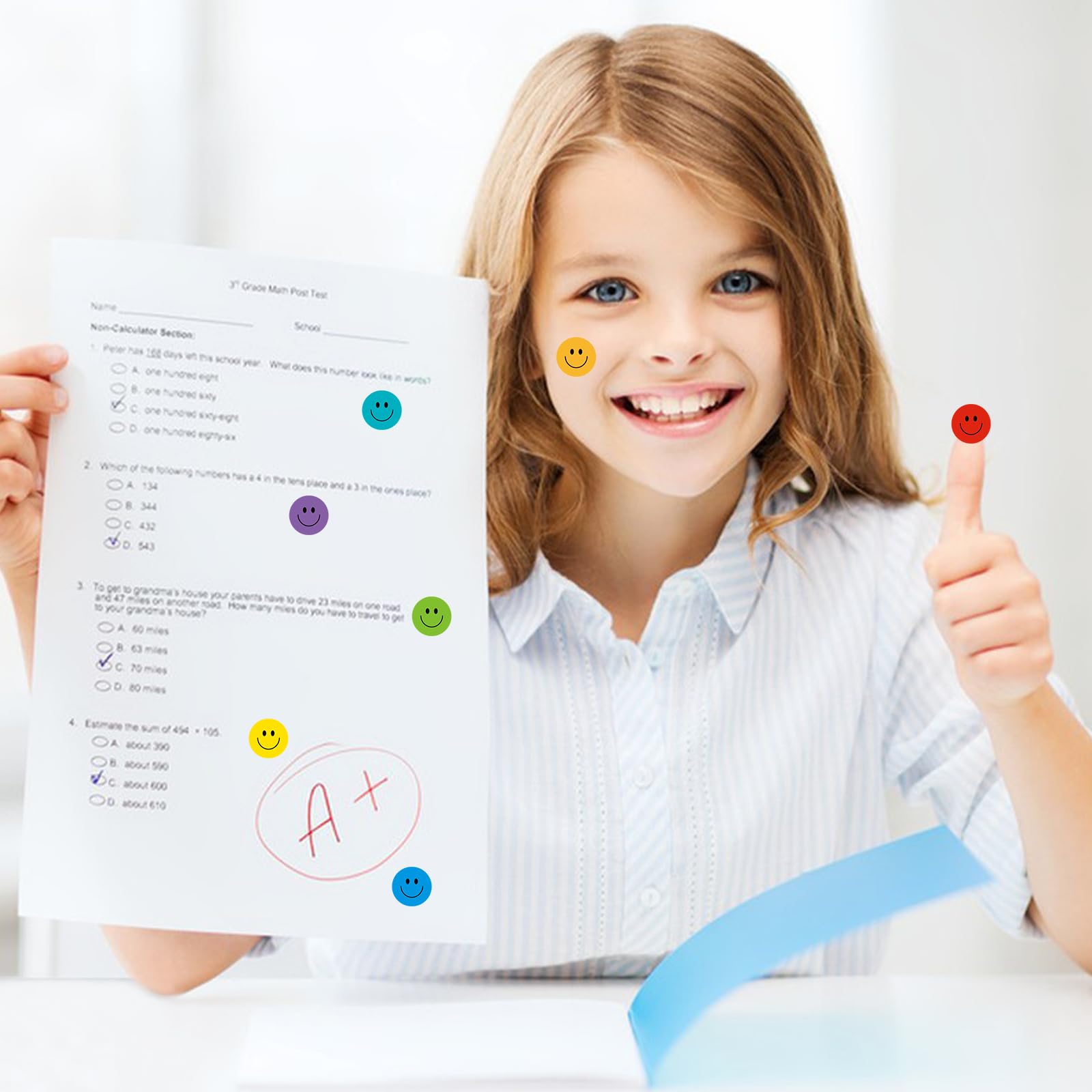 Snapklik.com : 6000 Pieces Happy Smile Face Stickers, Round Small Happy ...