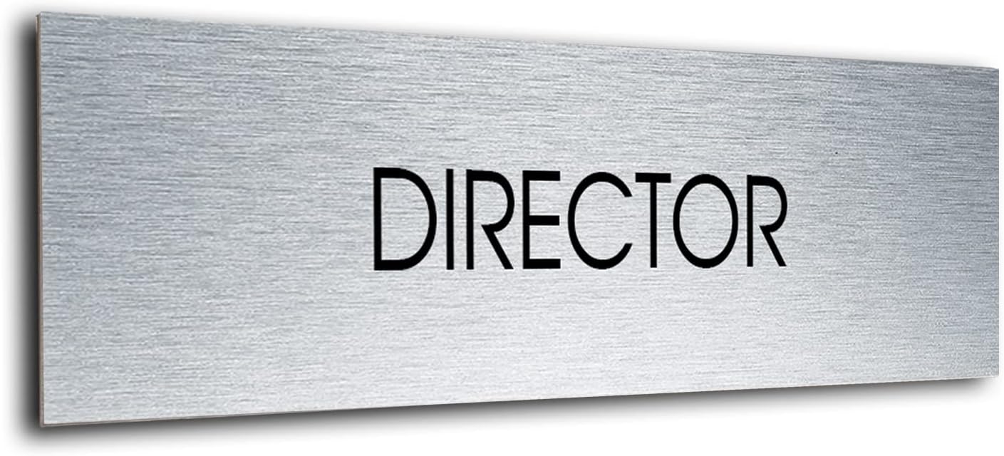 Amazon.com : Director Door Sign - Modern Brushed Metal Door Sign ...