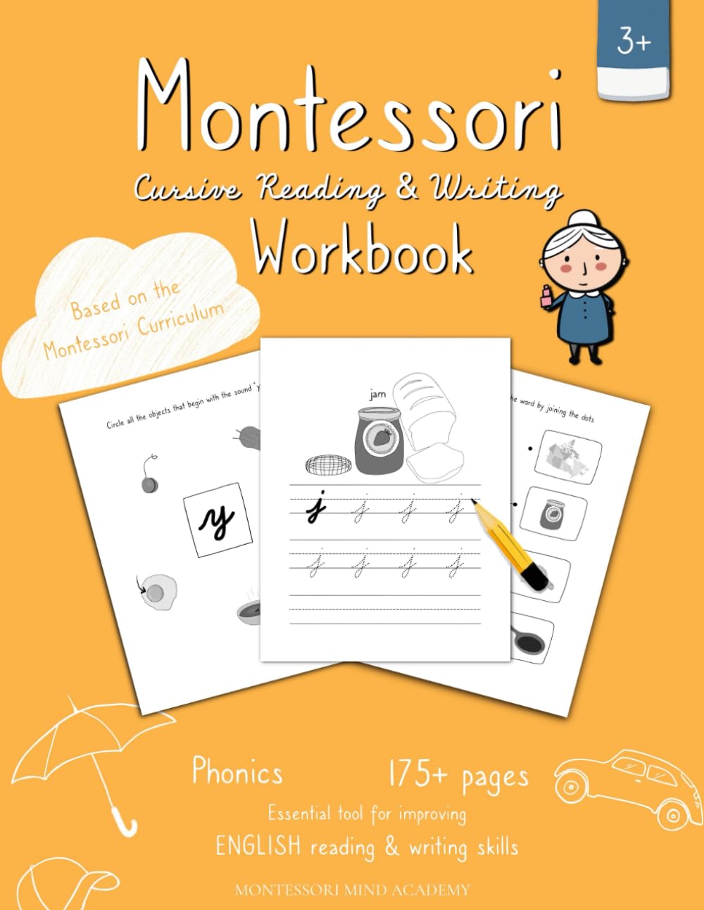 Amazon.com: Montessori Cursive Reading and Writing Workbook: Phonics ...