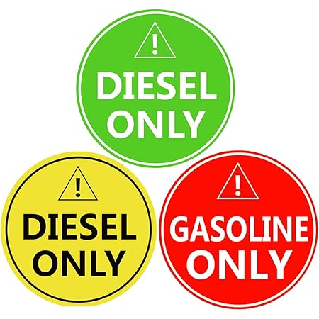 Amazon.com: Diesel Only/Mixed Fuel Only/Gasoline Only Stickers,Self ...