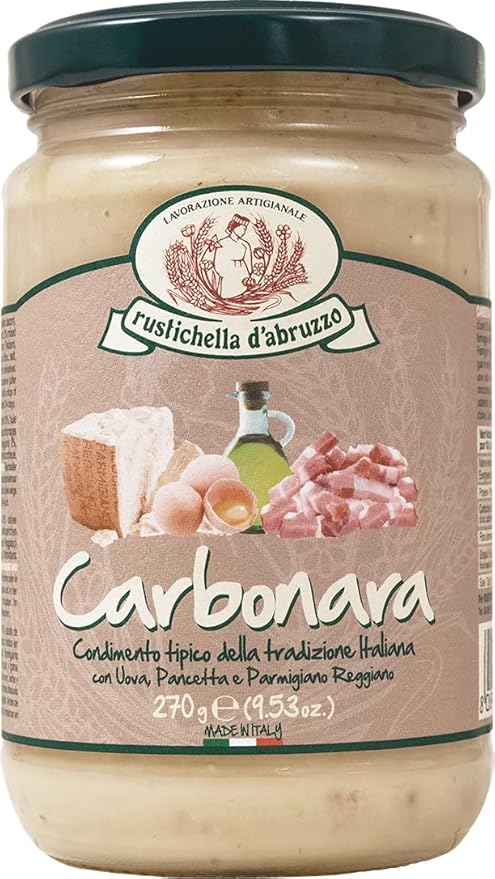 Rustichella Sugo Carbonara, Artisan Pasta Sauce, 270 g : Amazon.co.uk ...