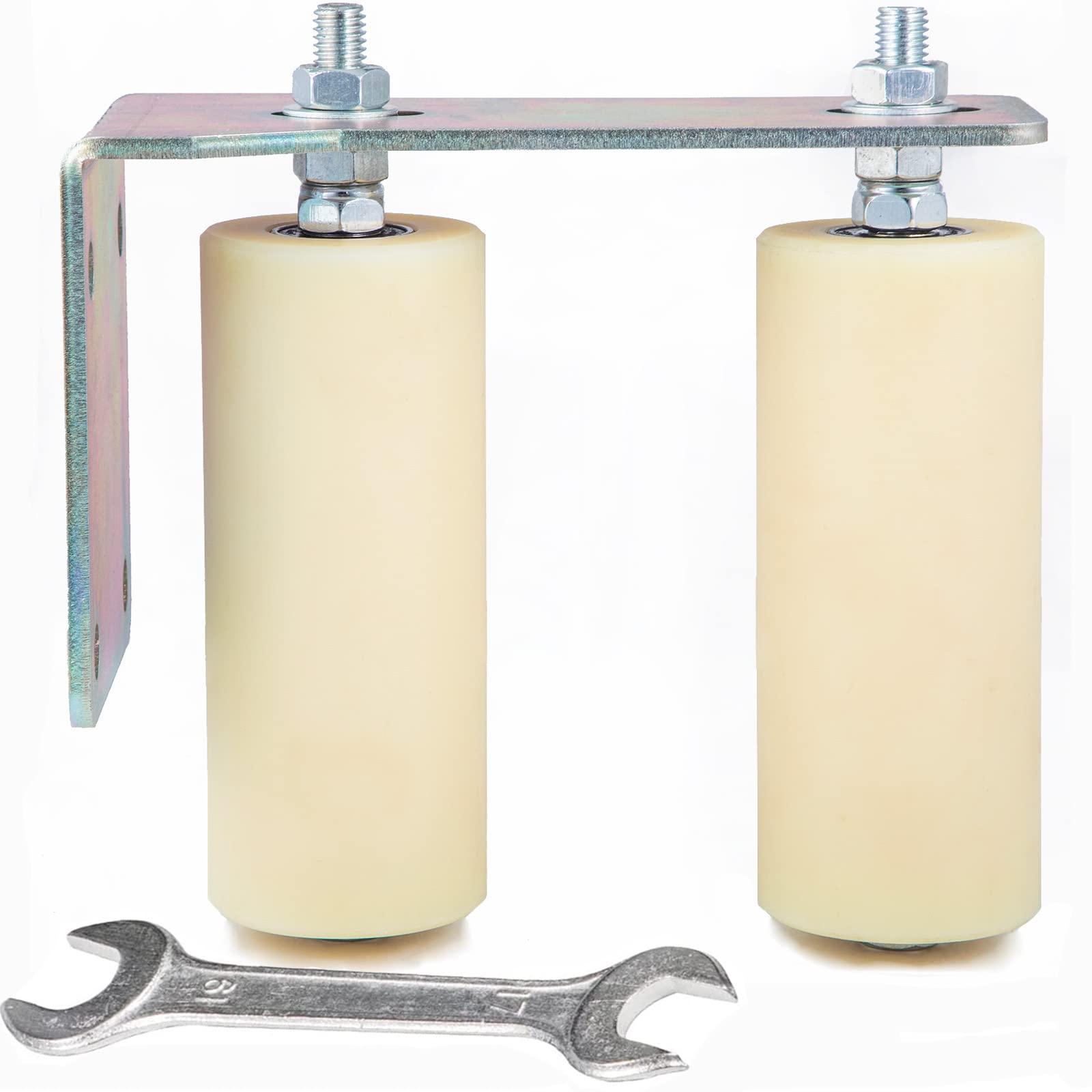 Buy ZIIAMG Gate Roller Guide 6 inch Sliding Gate White Nylon Roller ...