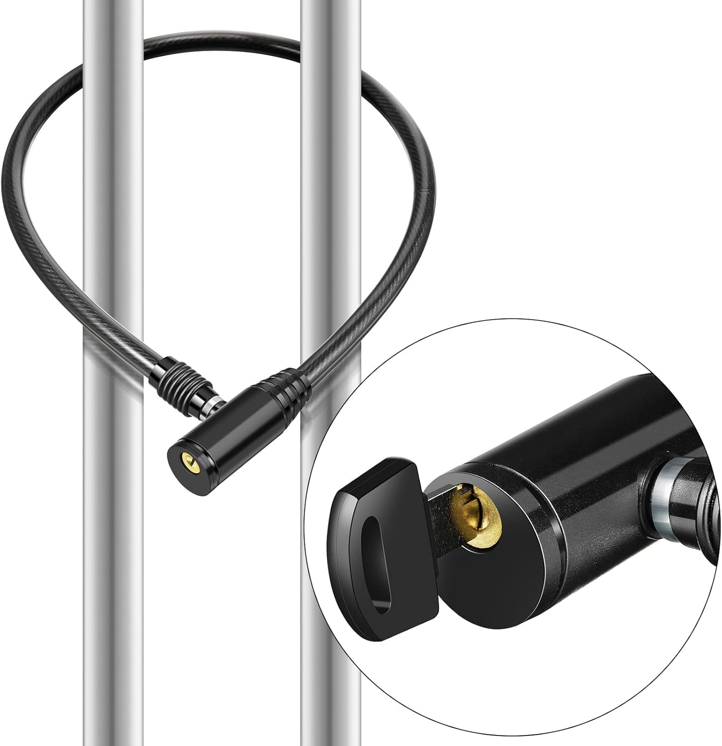 Amazon.com: 3 Pieces Refrigerator Cable Lock Black Refrigerator Lock ...