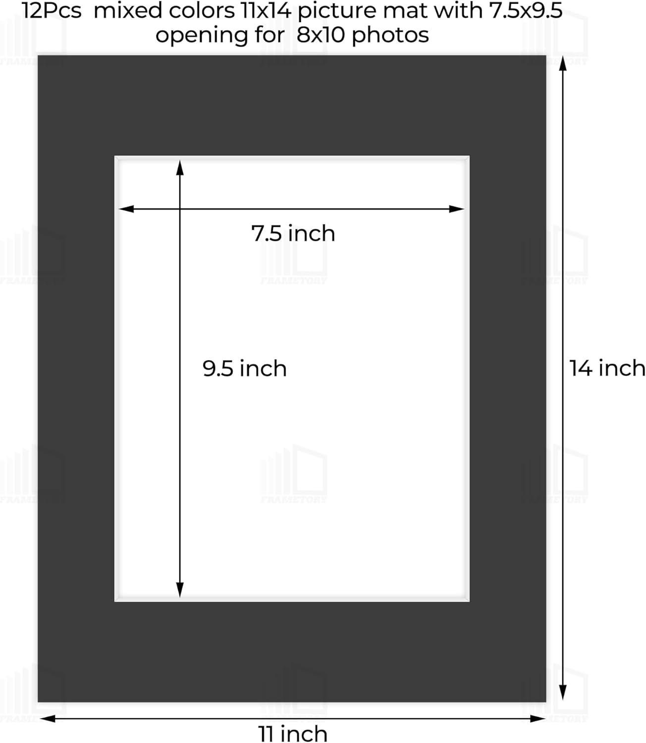 Frametory, Alfombrillas precortadas blancas de 12 x 12 pulgadas para fotos, impresiones y obras ...