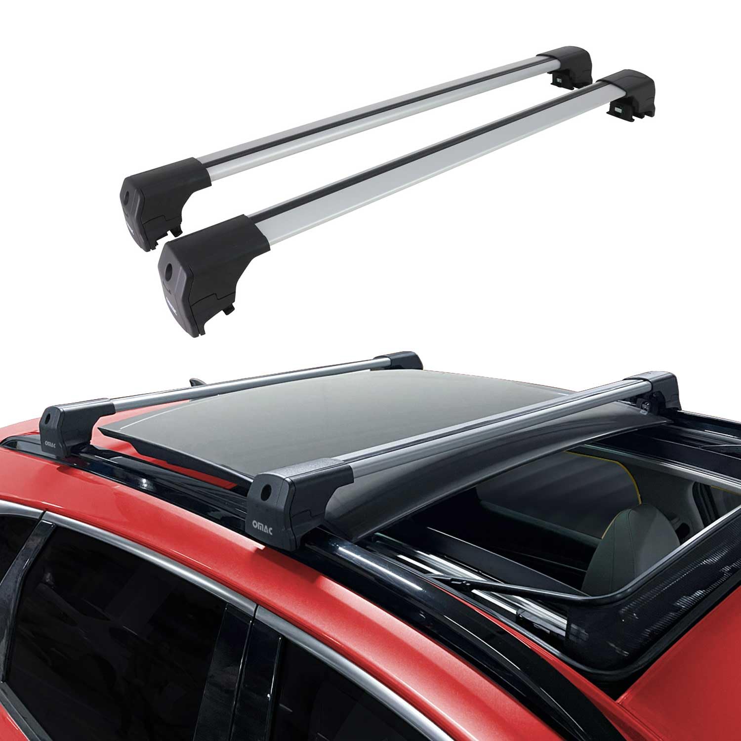 Lockable Cross Bars OMAC Lockable Roof Rack Cross Bars For Chevy Trax ...