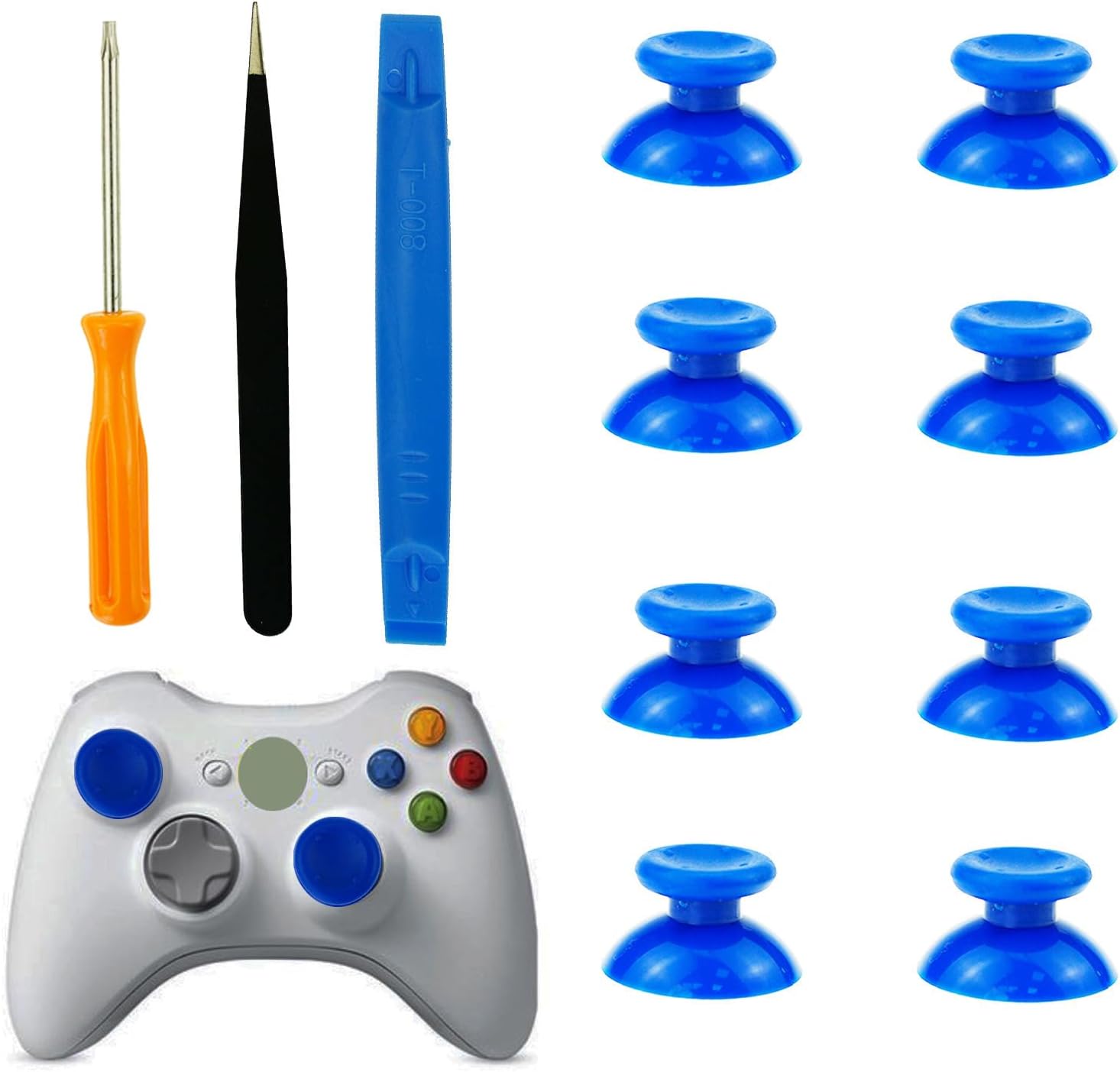 Amazon.com: GGG0024 Black Xbox 360 Replacement Thumbsticks (4 Pack ...