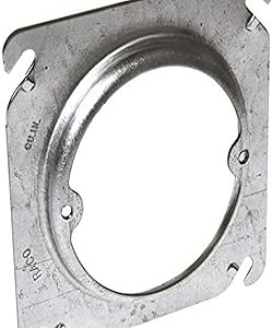 Hubbell-Raco 767 Square Mud Ring Fixture Cover, 1/2-Inch, Raised, 4 ...