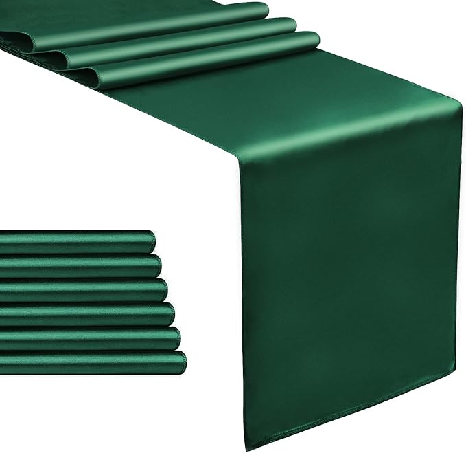 Amazon.com: WELTRXE 6 Pack Pack Satin Table Runner 12 x 108 Inch Long ...