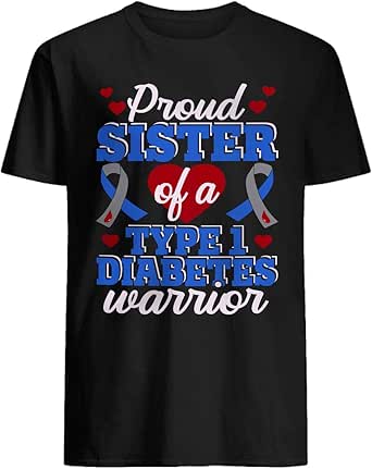 Amazon.com: DTPShop Proud Sister of A Type 1 Cool Diabetes Awareness ...