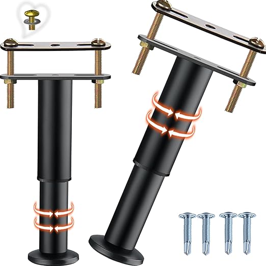 Amazon.com: Adjustable Bed Frame Support Legs,Bed Support Legs for King ...