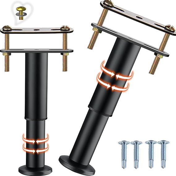 Amazon.com: Adjustable Bed Frame Support Legs,Bed Support Legs for King ...