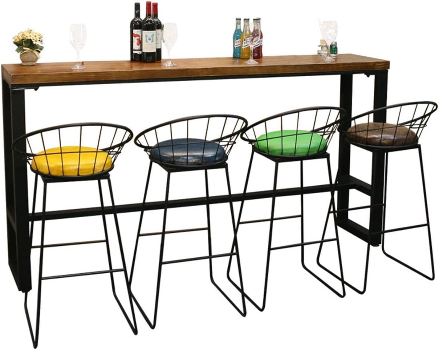 Amazon.com: BNNP High Top Table Nordic Retro Restaurant Wall Bar ...