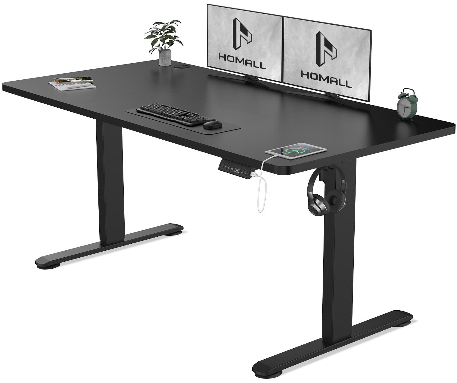 Homall Height Adjustable Electric Standing Desk 140x70cm With Usb ...