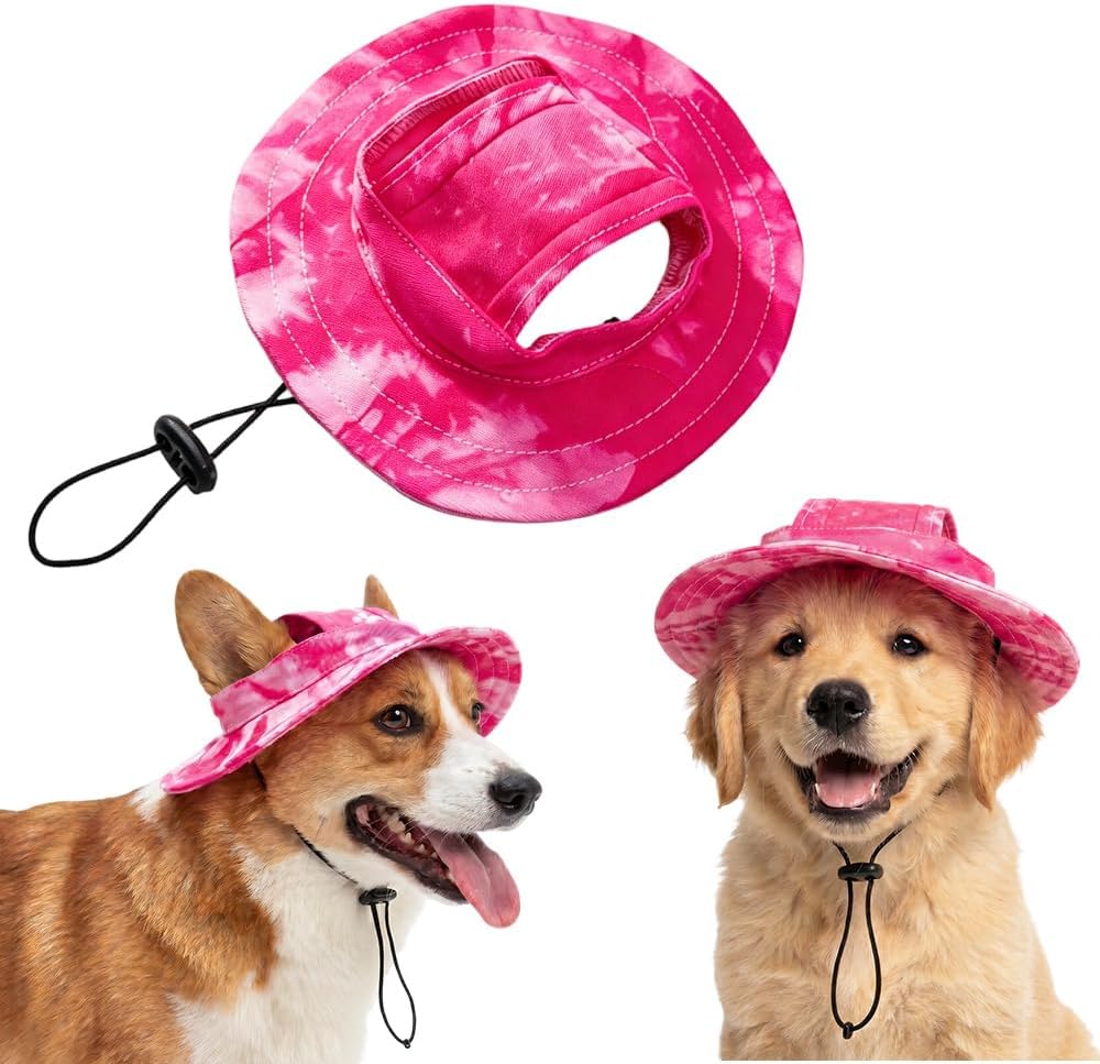 Amazon.com : Pet Baseball Cap, Breathable Cotton Dog Sun Hat with Ear ...