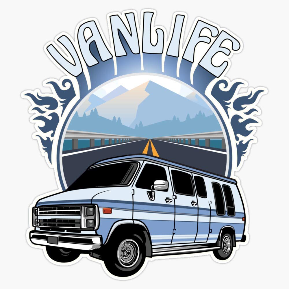 Amazon.com - Van Life On The Open Roads Sticker Vinyl Decal Bumper ...