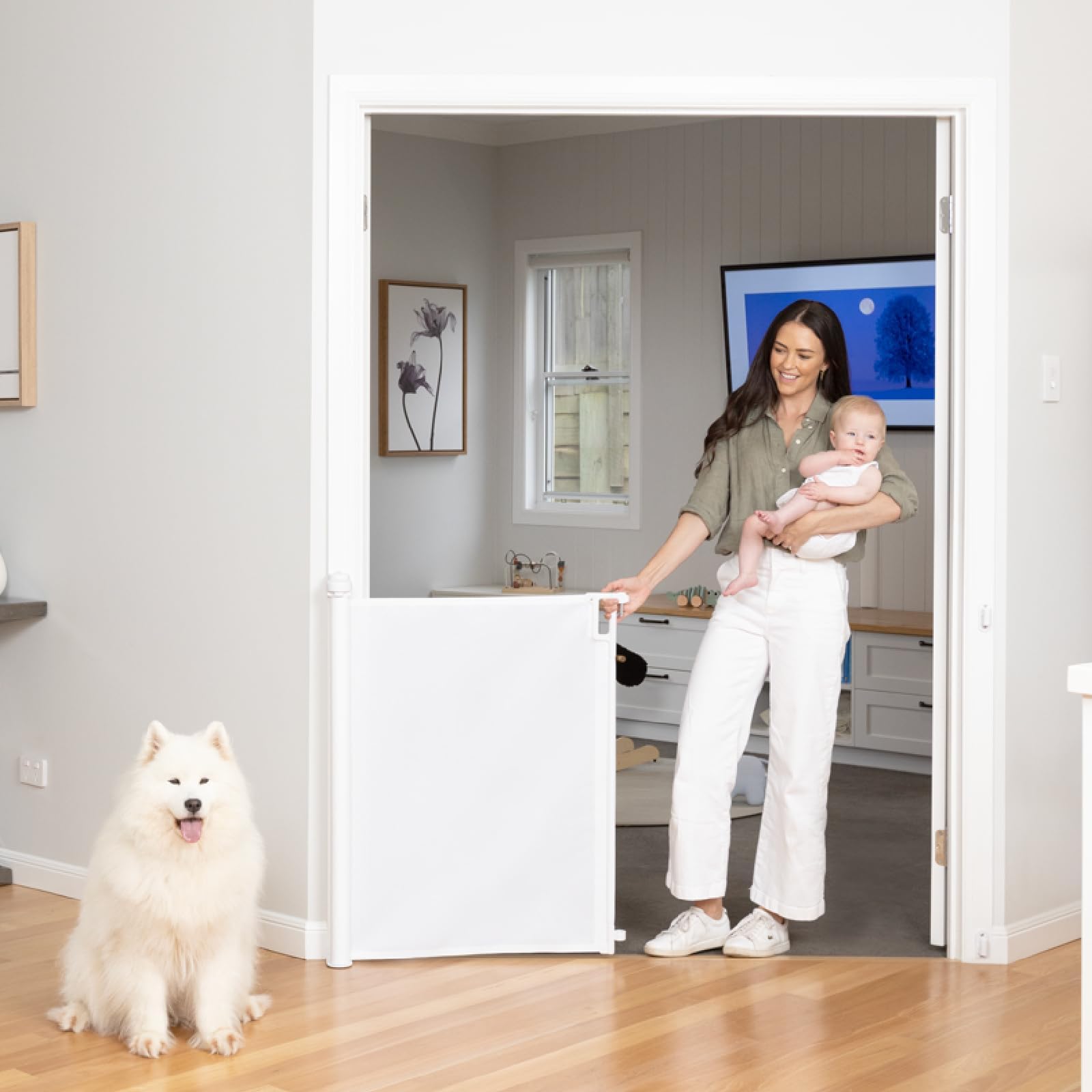 Amazon.com: BabyDan - Guard Me Auto Retractable Stair Gate, 21.7-36.2 ...