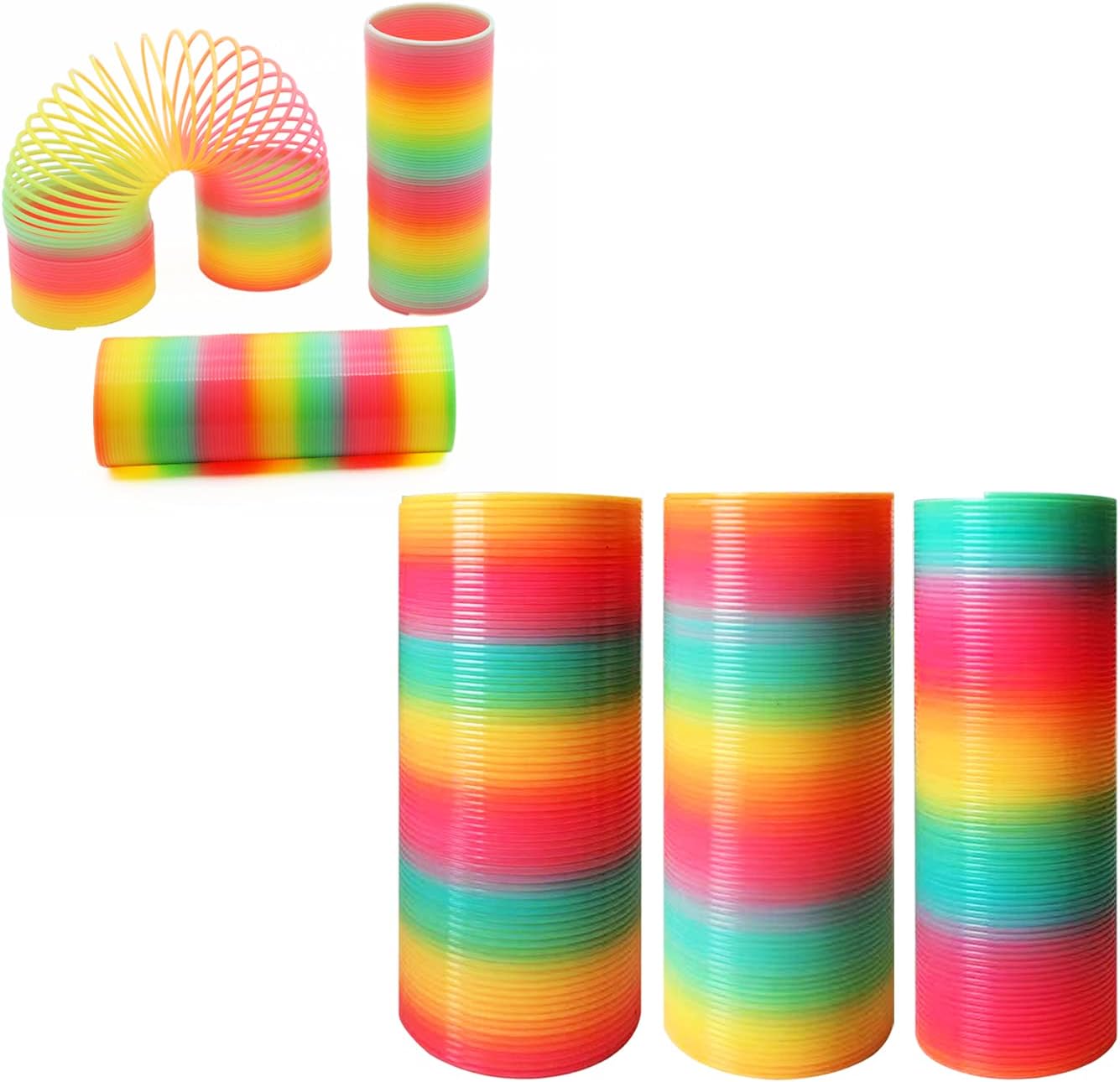 Amazon.com: Vinciph 3 Pcs Magic Rainbow Coil Spring Toy, Colorful ...