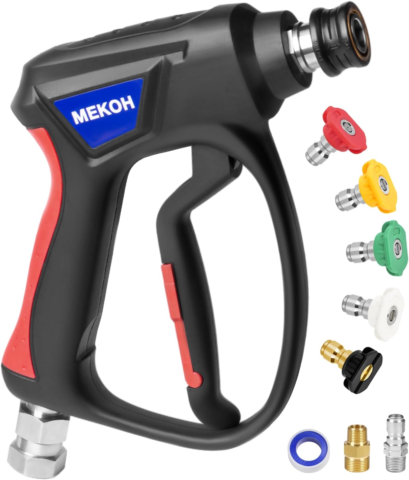 Amazon.com: MEKOH Short Pressure Washer Gun with Swivel, 5000 PSI High ...