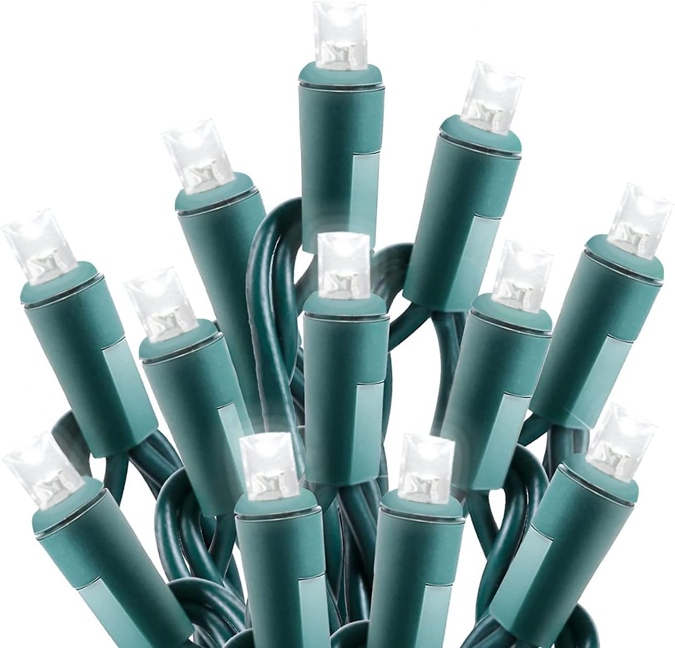 wominoy 25ft 50 Counts Aqua LED Christmas Lights - Aqua Christmas ...