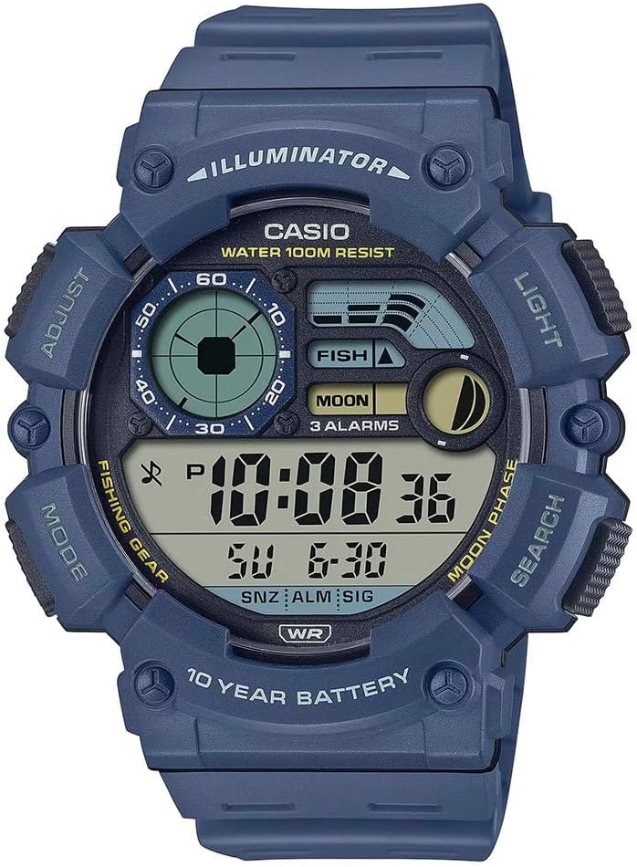 Casio Men Digital Quartz Watch with Resin Strap TRT-110H-5BVCF : Amazon ...