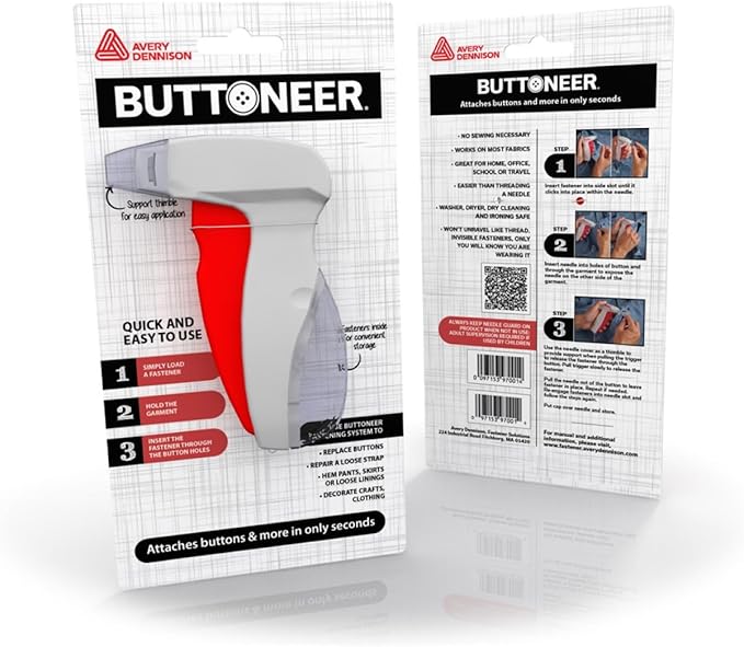 Buttoneer Button Fastening System - NEW and Improved! - Attaches ...