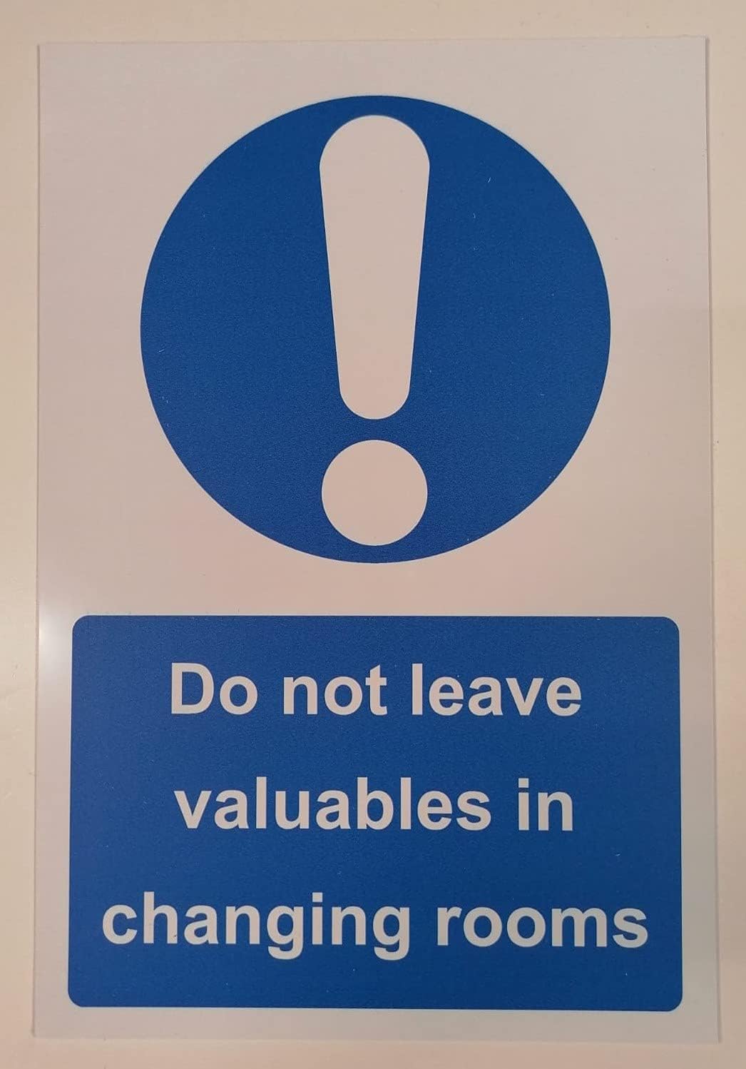 Do not Leave valuables in Changing Rooms Sign - Self Adhesive Sticker ...