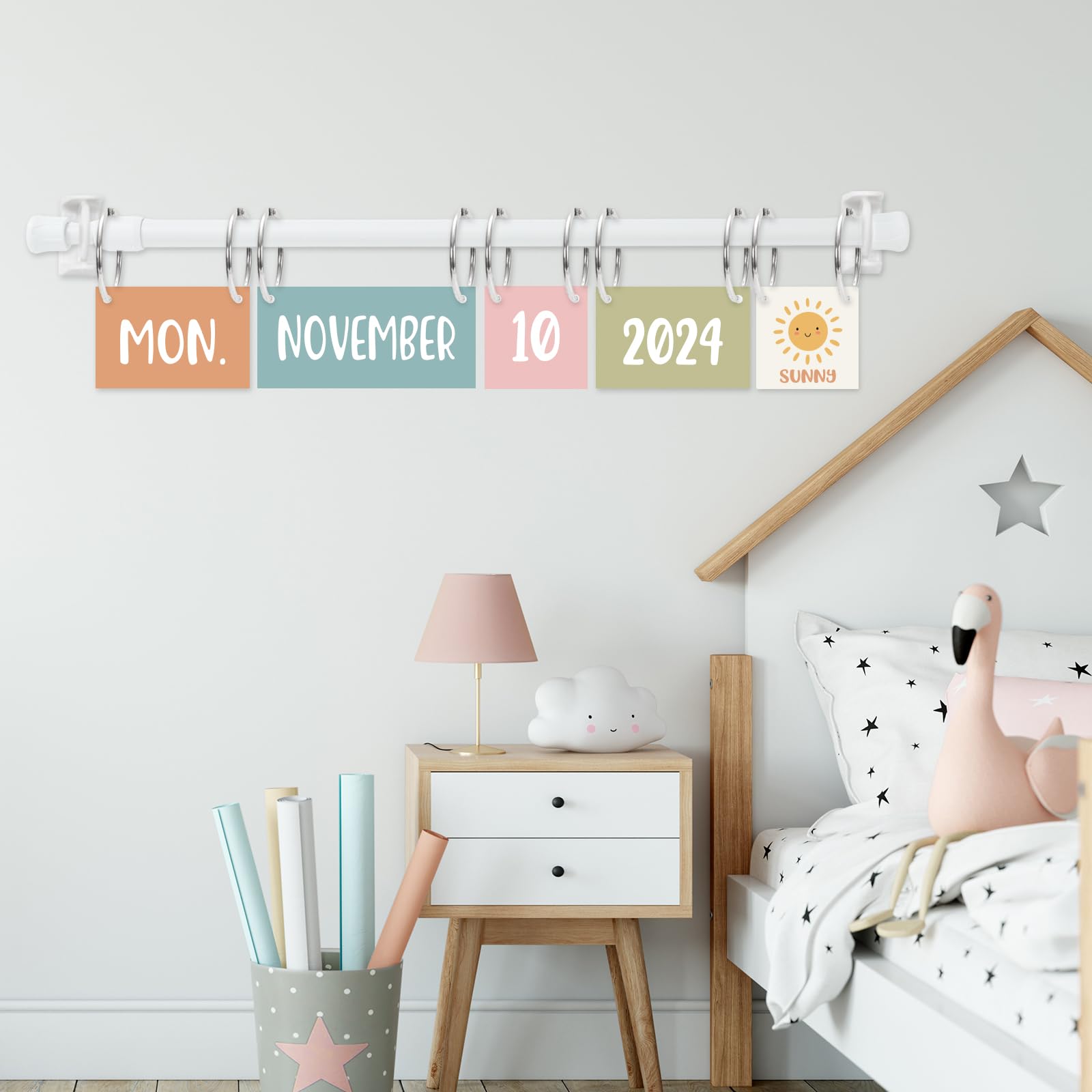 Weather Seasons Days Of Week Chart Boho Flip Calendar For Classroom ...