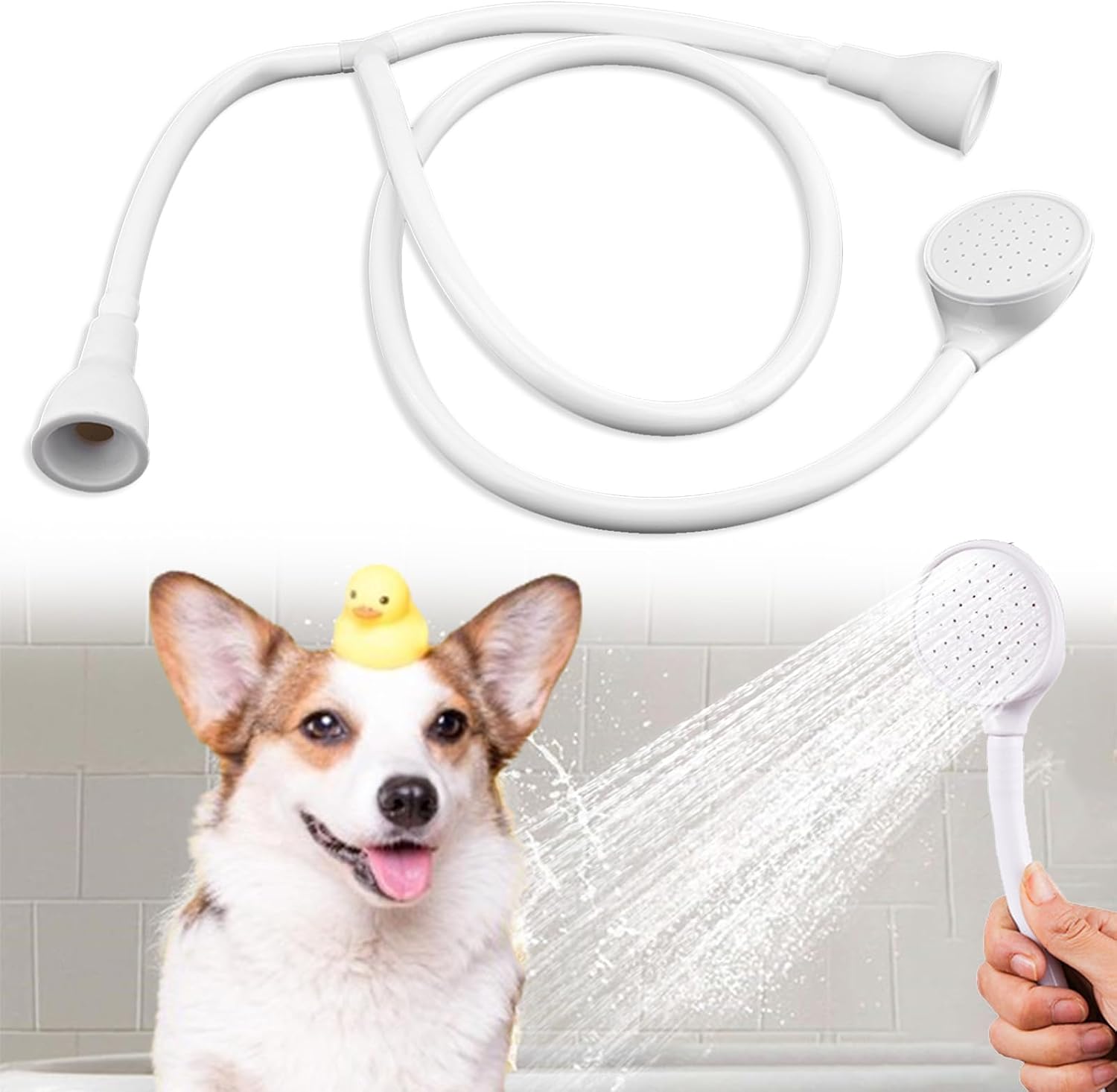 Double Tap Shower Attachment for Bath, Bath Tap Shower Hose Attachment ...