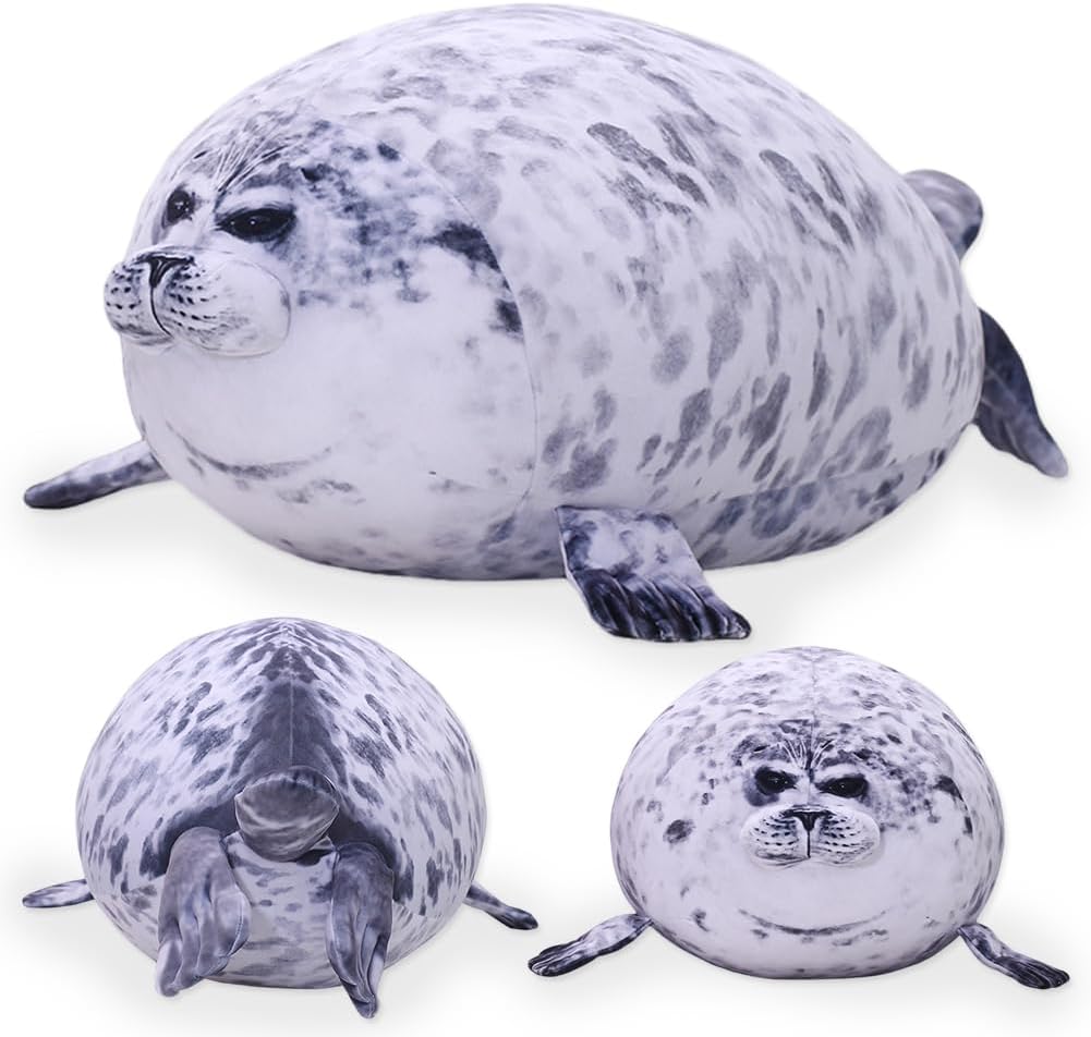 BZQCPLX Plush Obese Seal Stuffed Animal, Soft Fat Seal Toy, Cute Pillow ...