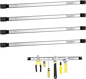 Amazon.com: Rechabite 4 Pieces 24" Magnetic Tool Holder Strip, Stainless Steel Surface Tool ...