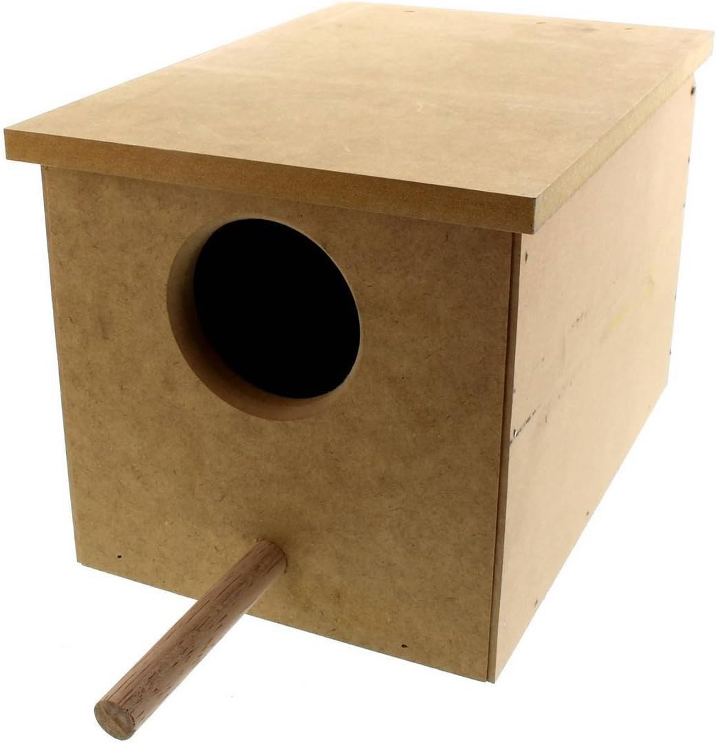 Wooden Small Parrot Nest Box 9W x 29D x 19.5H cm Avi One House : Amazon ...