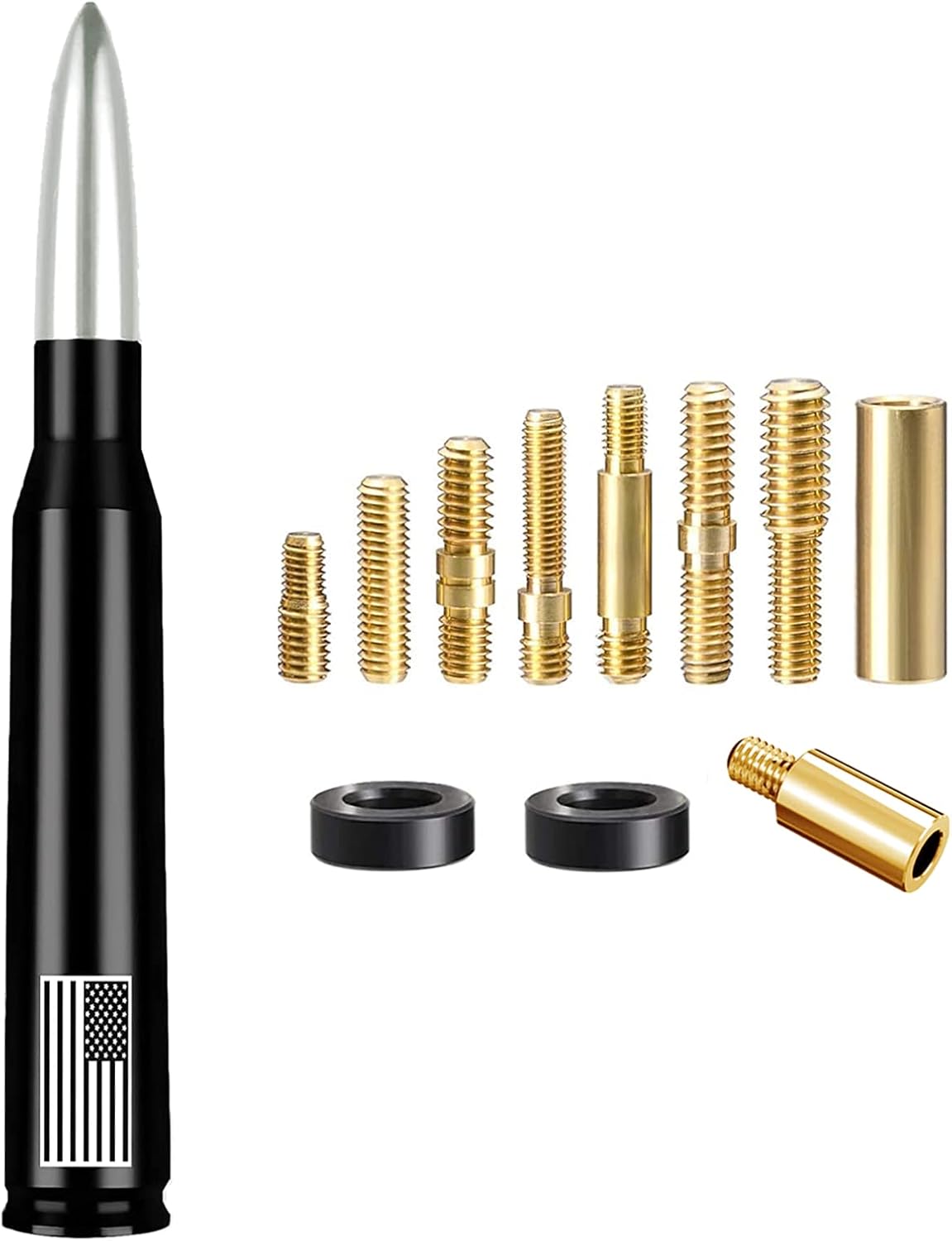 Amazon.com: American Flag Car Short Truck Antenna Universal Antenna ...