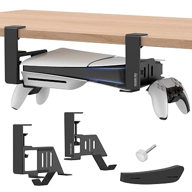 Amazon.com: JUSPRO PS5 Under Desk Mount Holder Accessories Compaitble ...