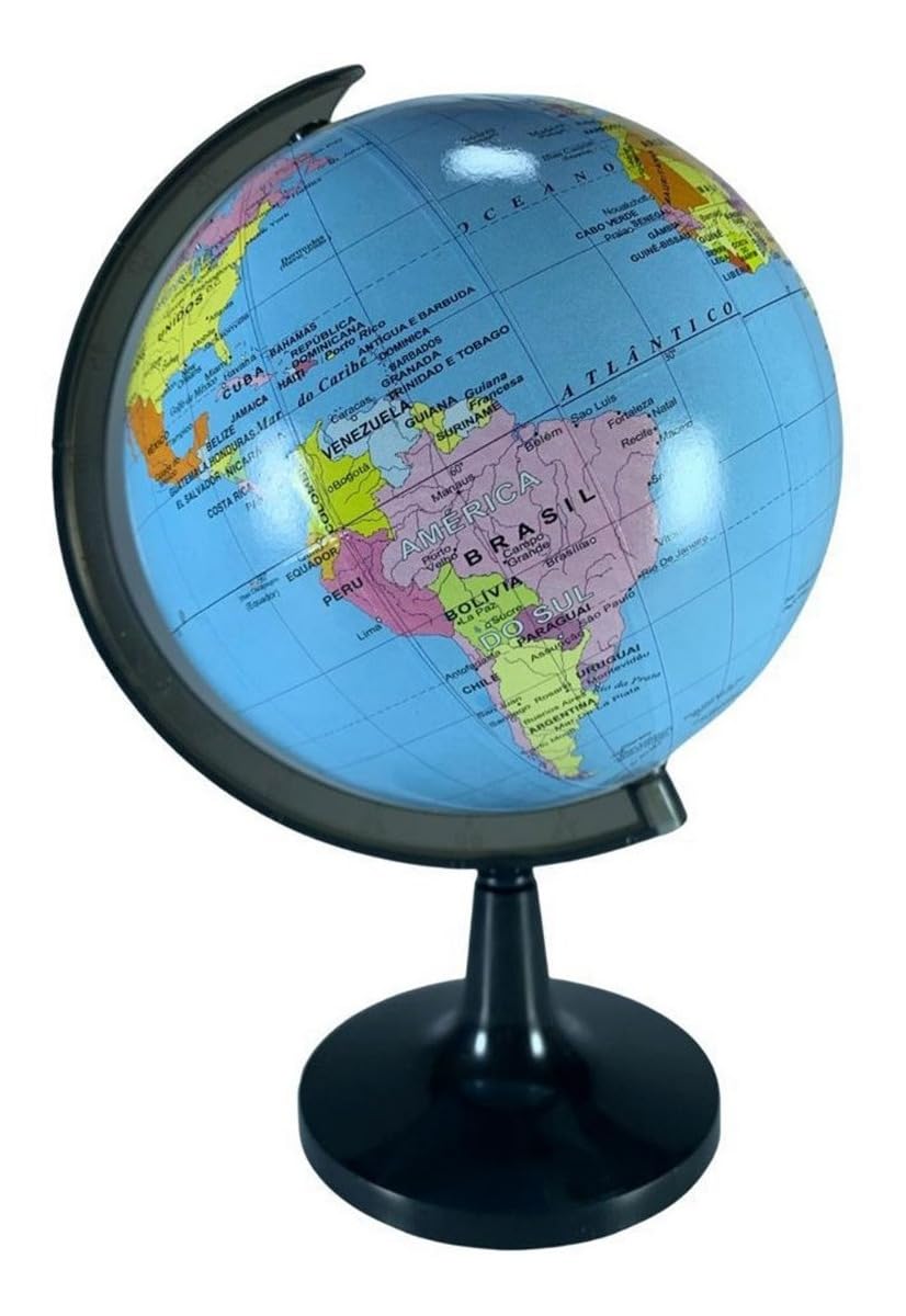 Globo Terrestre Giratorio Mesa Mapa Mundi Político Escolar 14,2 cm Eixo ...