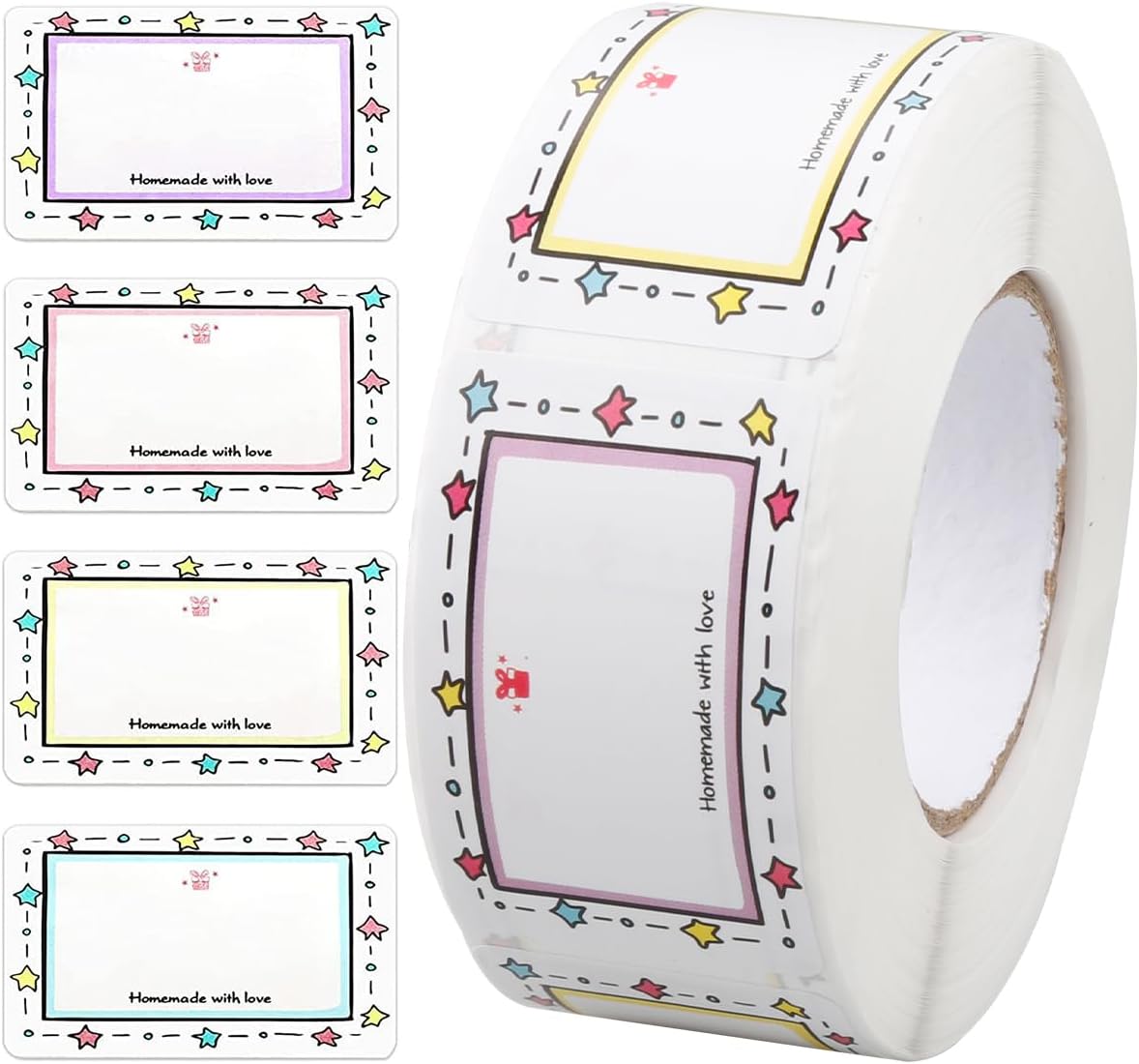 Vanyibro 500PCS Labels for Jars,Self Adhesive, Writable, and Delicate ...