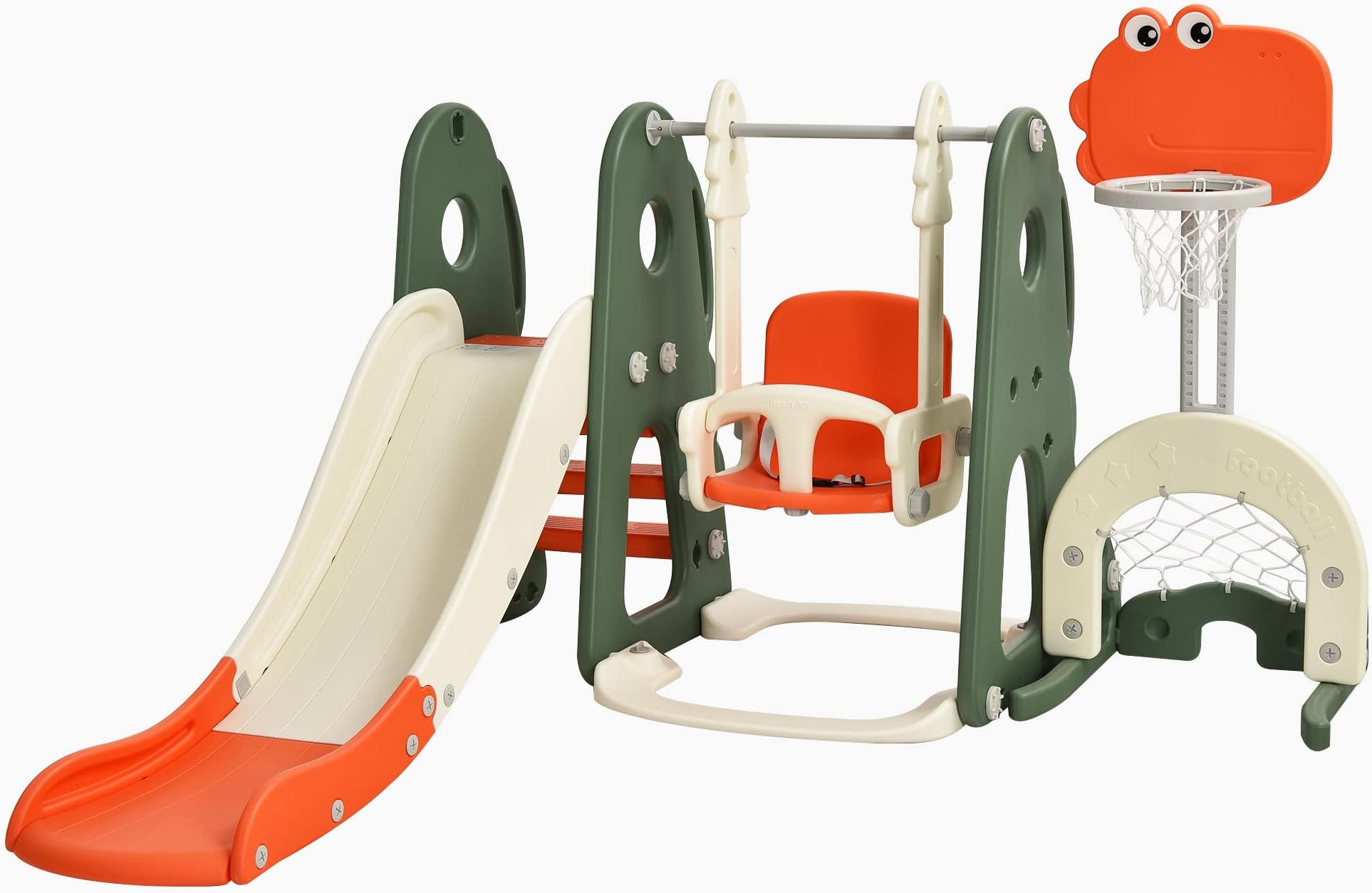 Amazon.com: HONEY JOY Swing and Slide Set for Toddler, 4-in-4 Kids Play ...