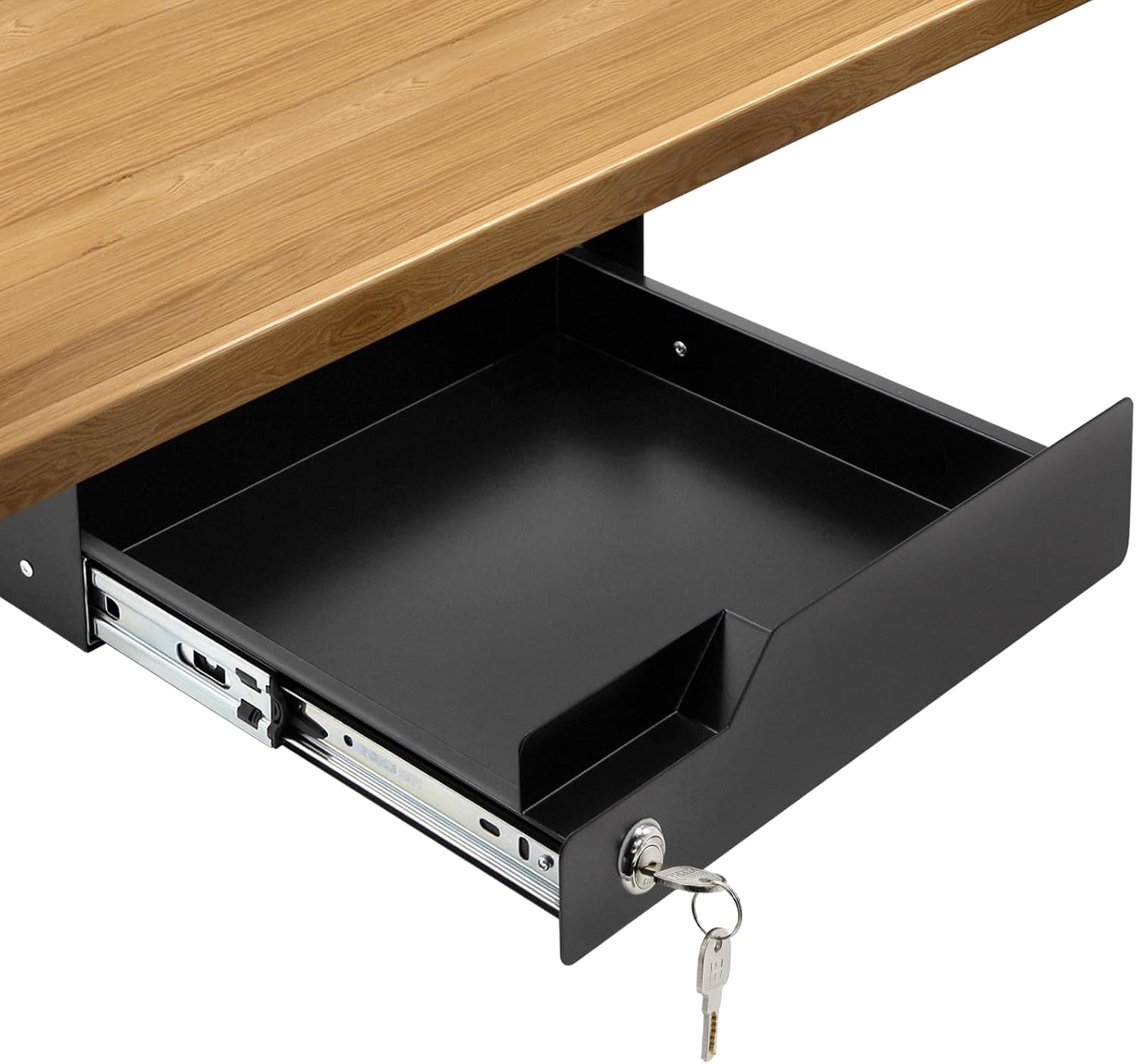 Ciao Stilista 16 inch Secure Under Desk Mounted Pull Out Drawer with ...
