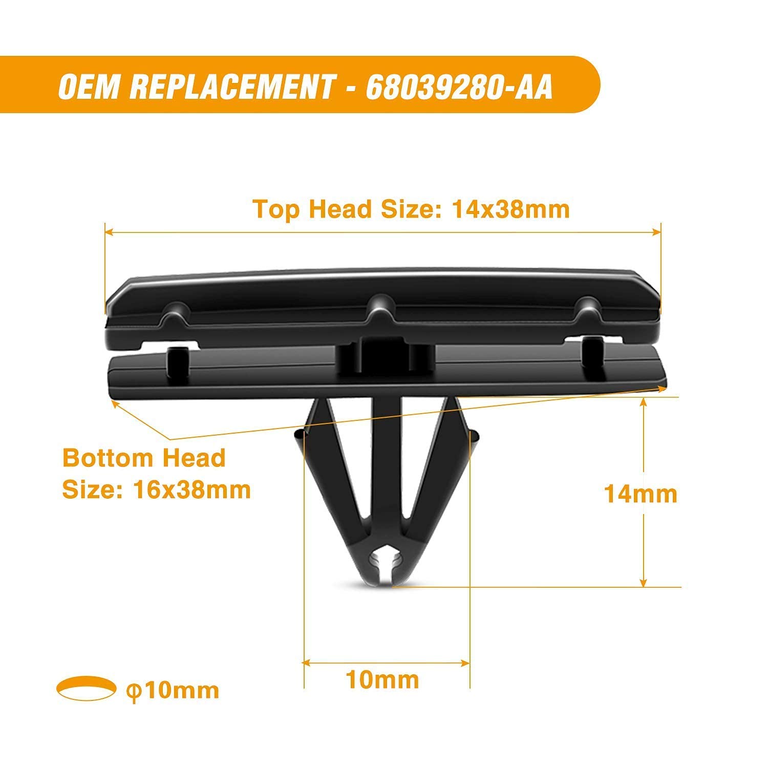 GOOACC Blind Rivet,Fender Flare & Rocker Moulding Clip,Bumper Shield ...