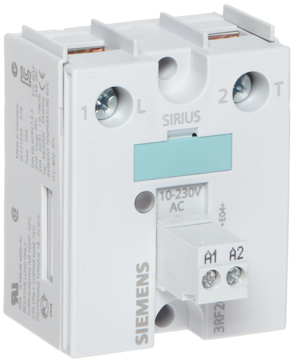 Siemens 3RF20301AA26 Solid-State Relay, Single Phase, 30 Amp, 48-600V ...