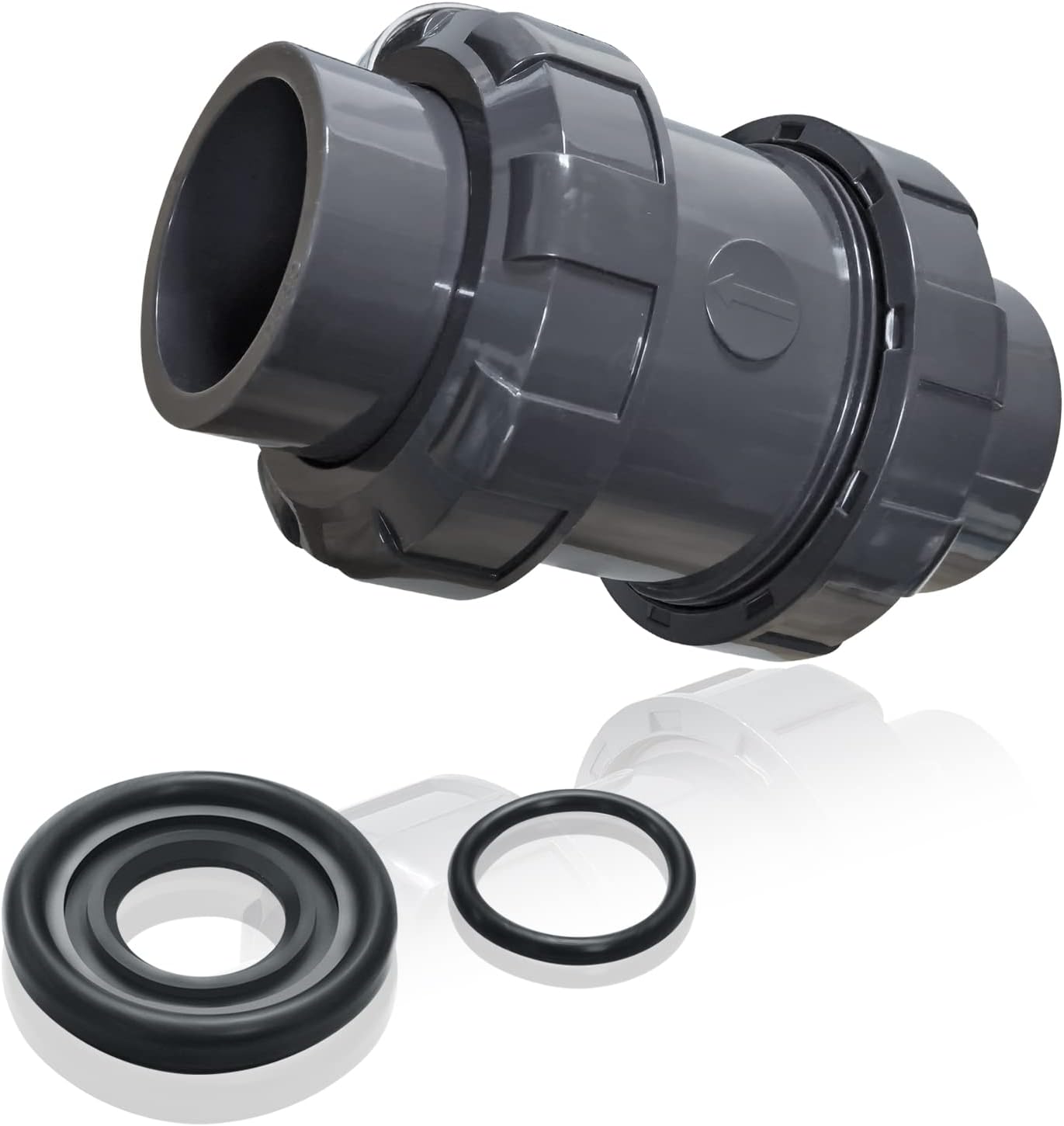 PVC True Union Check Valve, 3/4’’ Slip Swing Full Port Utility Check ...