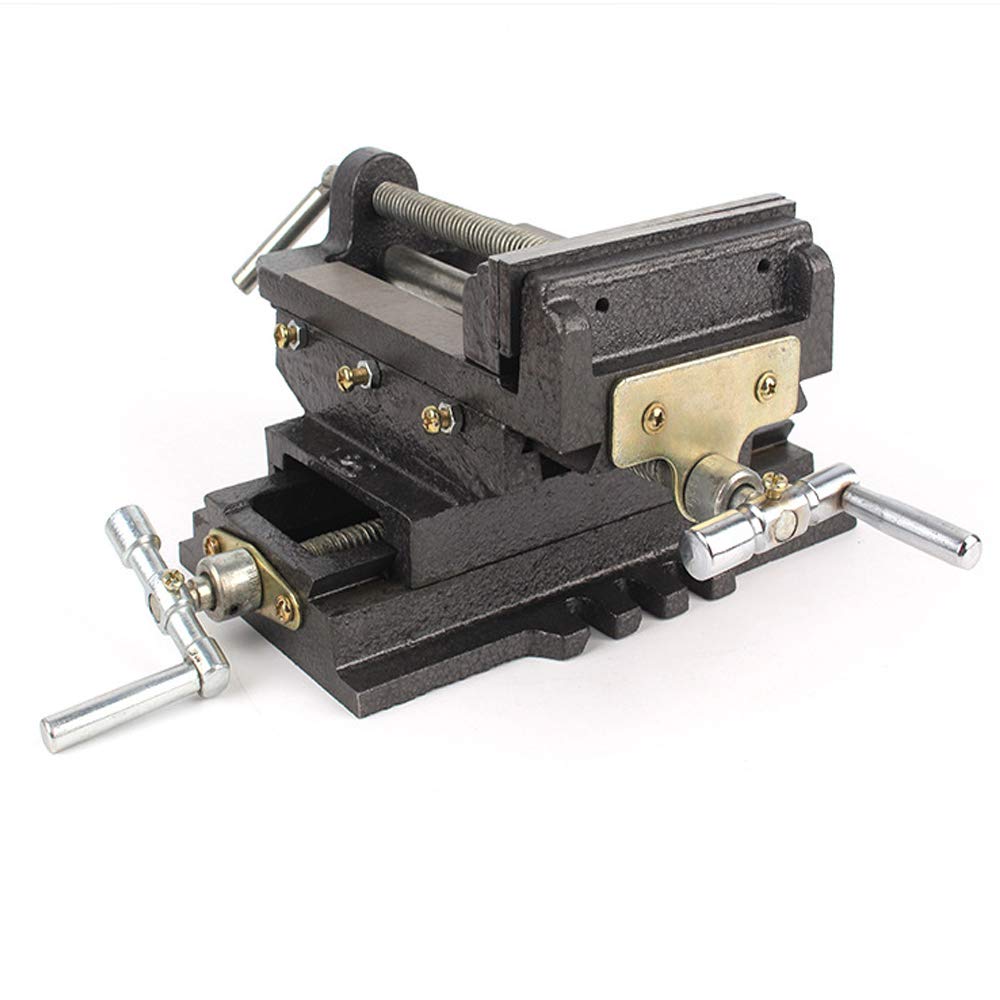 MYOYAY 6" Cross-Slide Drill Press Vise Heavy Duty Cast Iron 2 Way X-Y ...