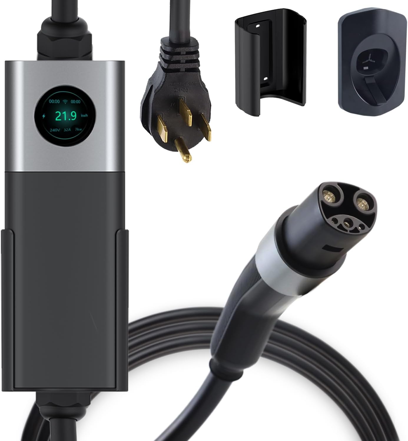 Amazon.com: Shemior Level 2 Tesla Charger 32A, NEMA 14-50, 25FT Charger ...