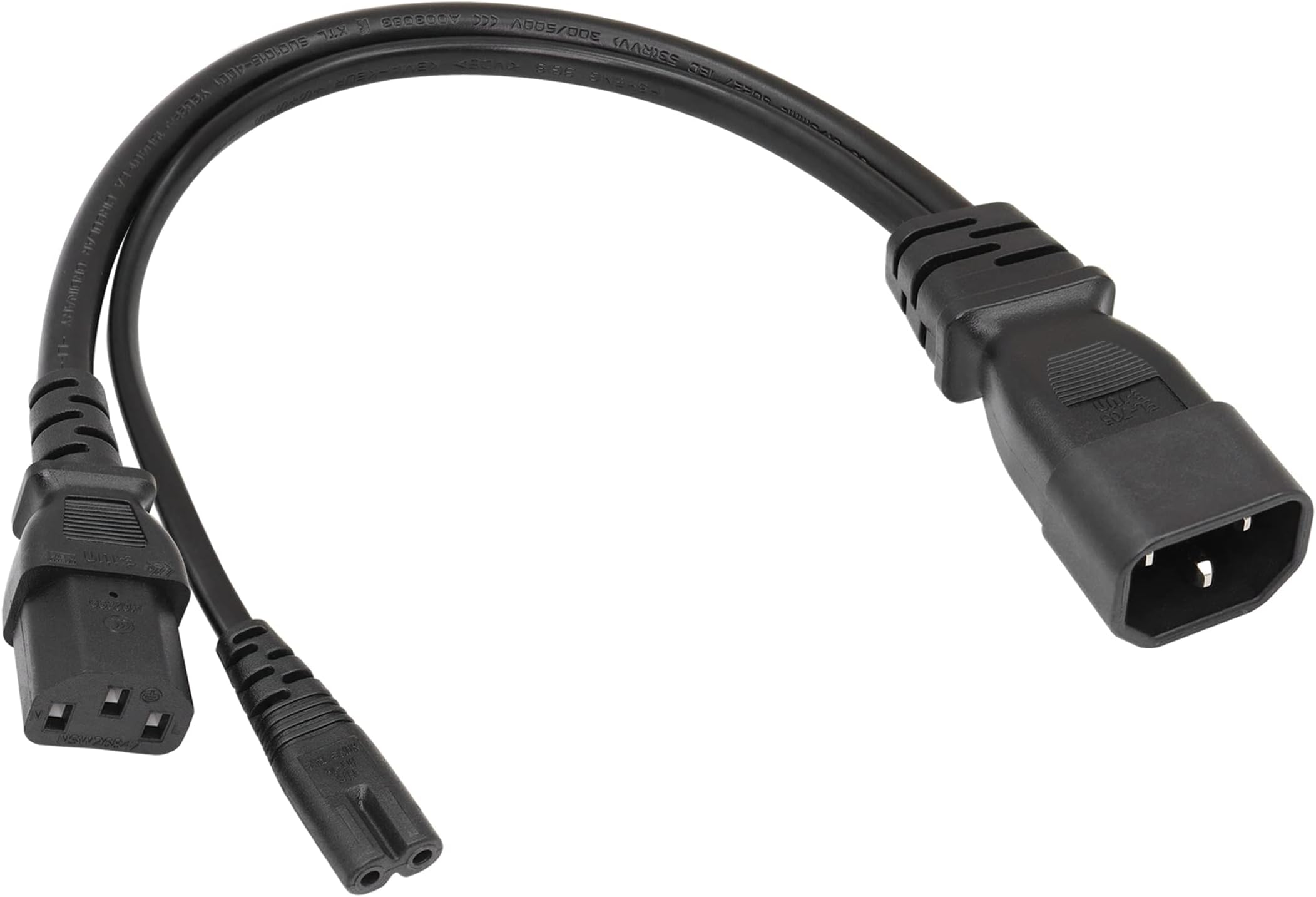 C14 to C13+C7 Y Splitter Power Plug Cord YACSEJAO 10A/250V IEC 320 C14 ...