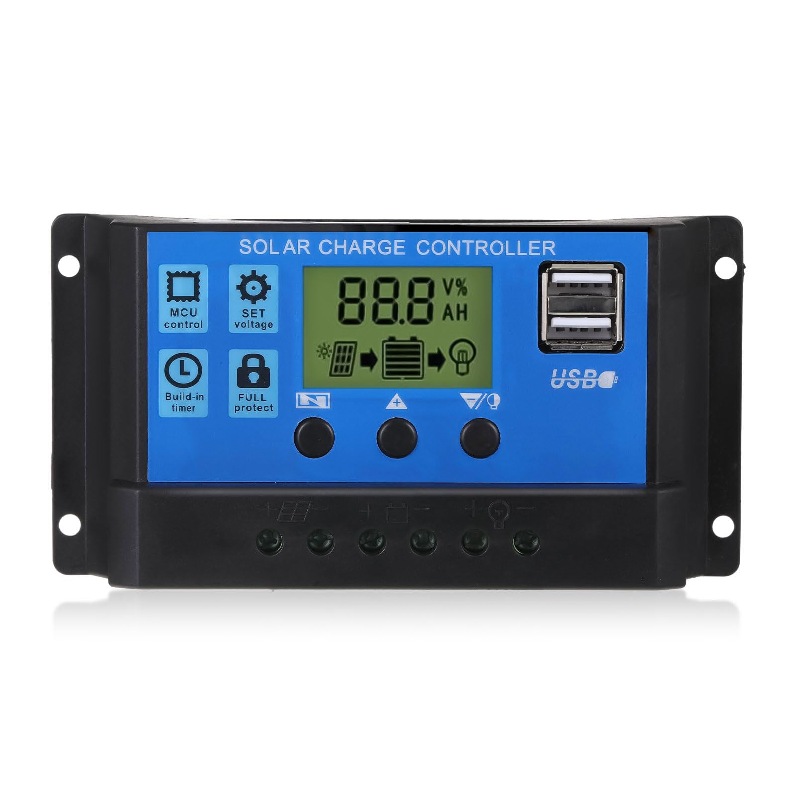 30A 12V/24V Solarladeregler, Ladegerät Controller, Intelligente ...