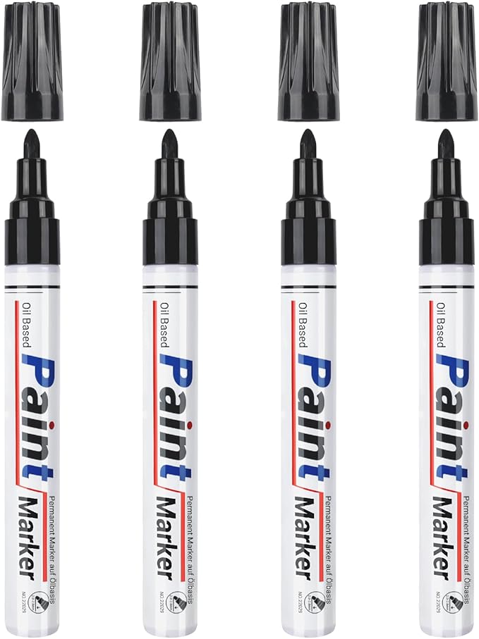 Amazon.com: DAPAWIN Black Paint Pen Permanent Marker Waterproof -4 ...